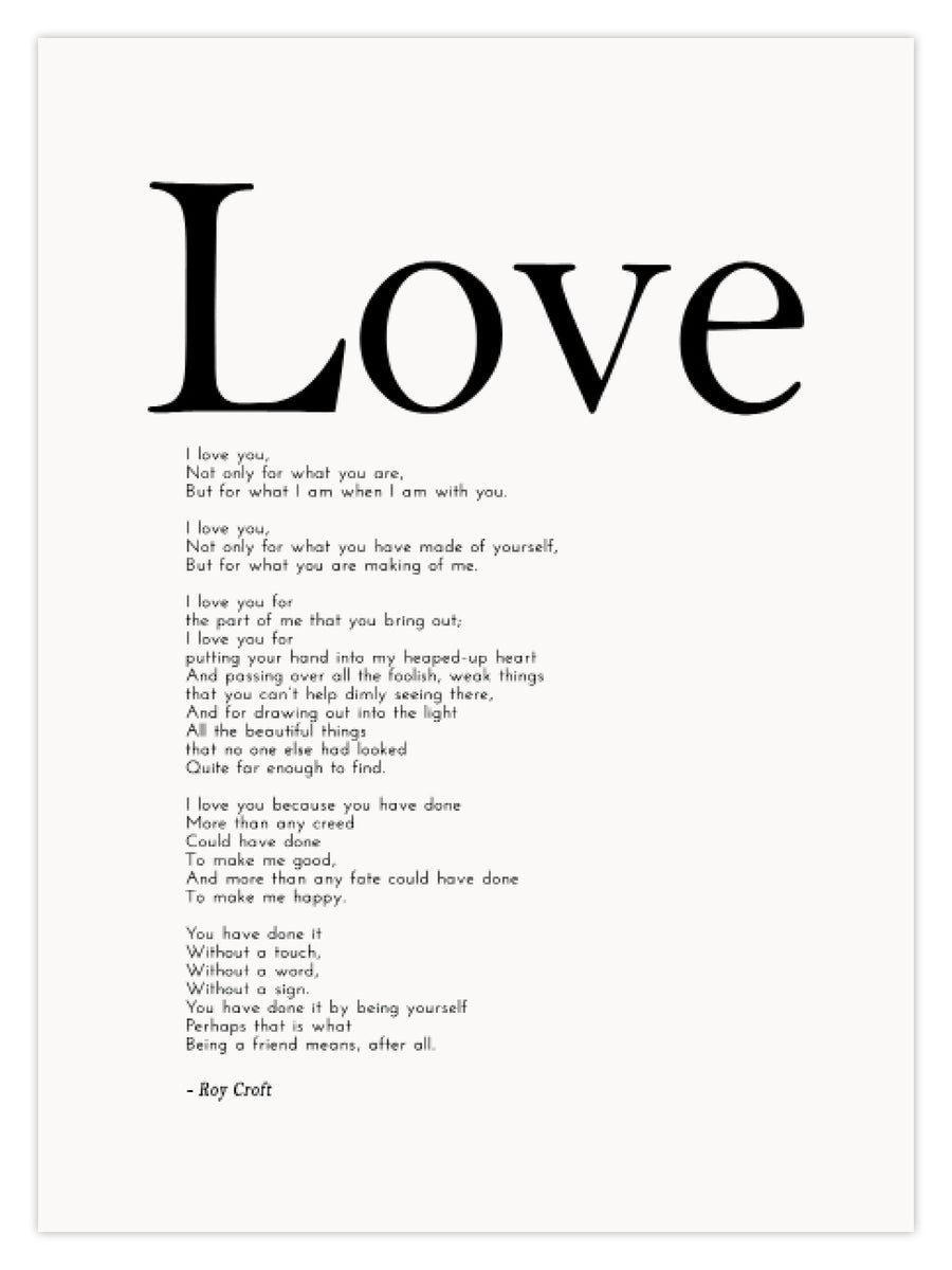 LOVE - Roy Croft (W) – dusty boy